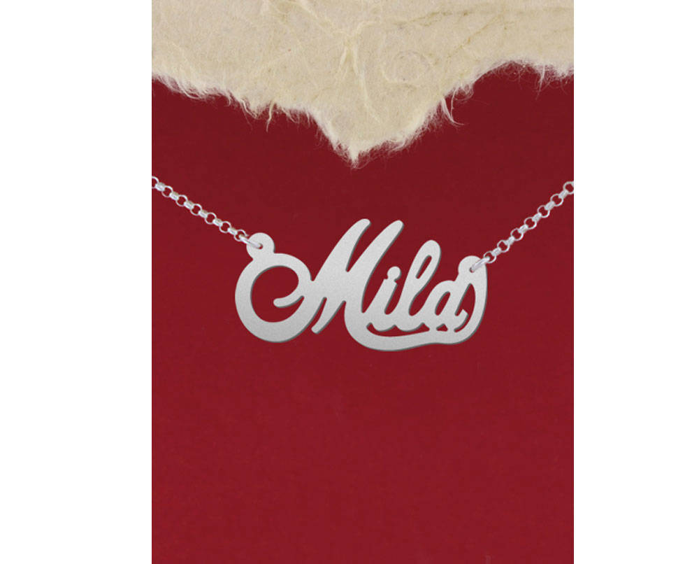 925 Silver Name Necklace Mila/Custom Name Jewelry/Personalized ANY NAME ...