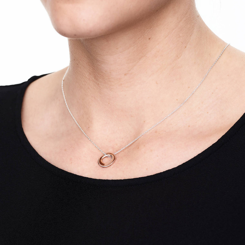 A Round Personalised Pendant, gold or silver, everyday necklace, simple ...