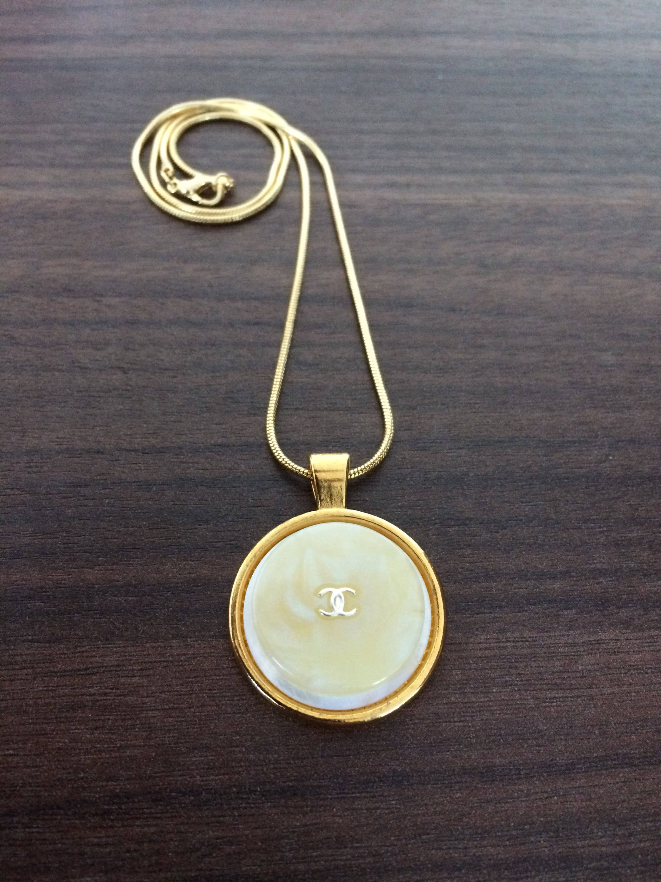 Beautiful Repurposed Chanel-like Button Necklace