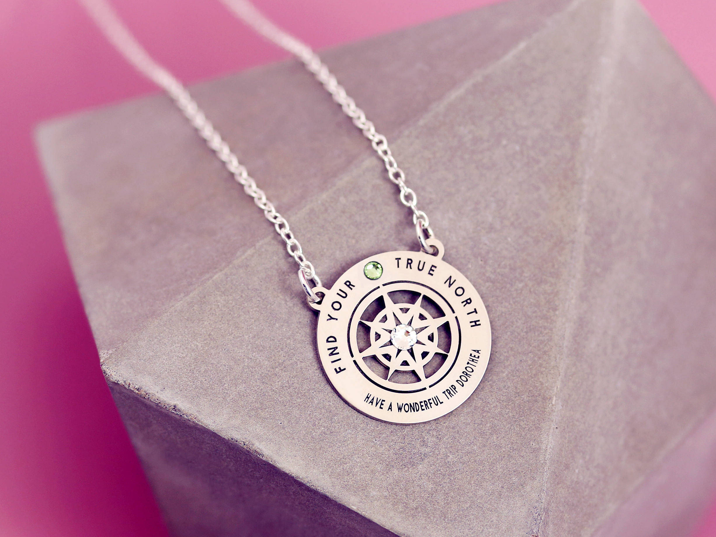 Compass Necklace | Custom Name Necklace | Adventure Awaits | Compass ...