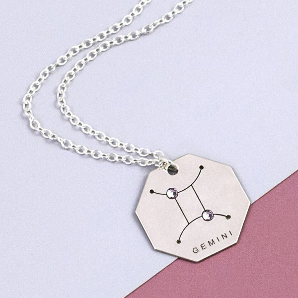Gemini | Zodiac Sign Necklace | Gemini Jewelry | May Birthstone ...