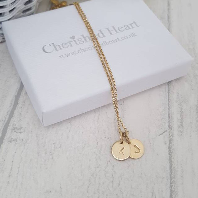 Gold Initial Necklace, Personalised initial necklace, Christmas gift ...