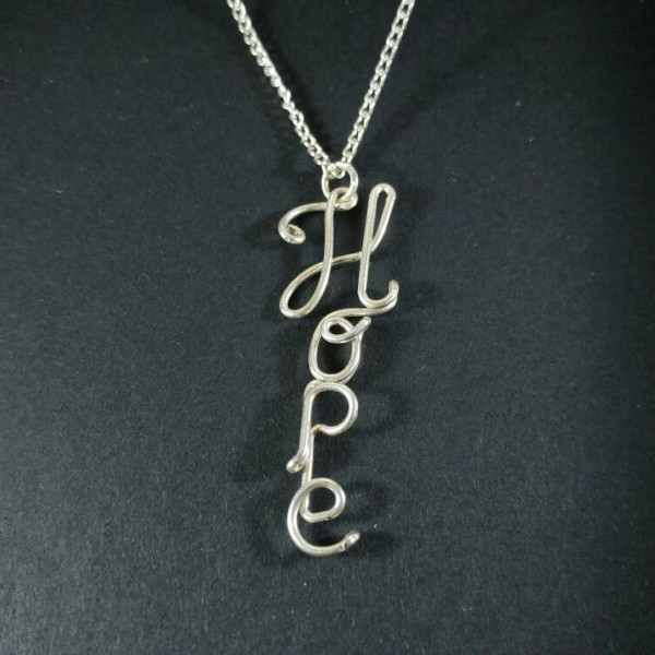 Hope Name Necklace Personalised Any Name / word Handmade, Gift for Her ...