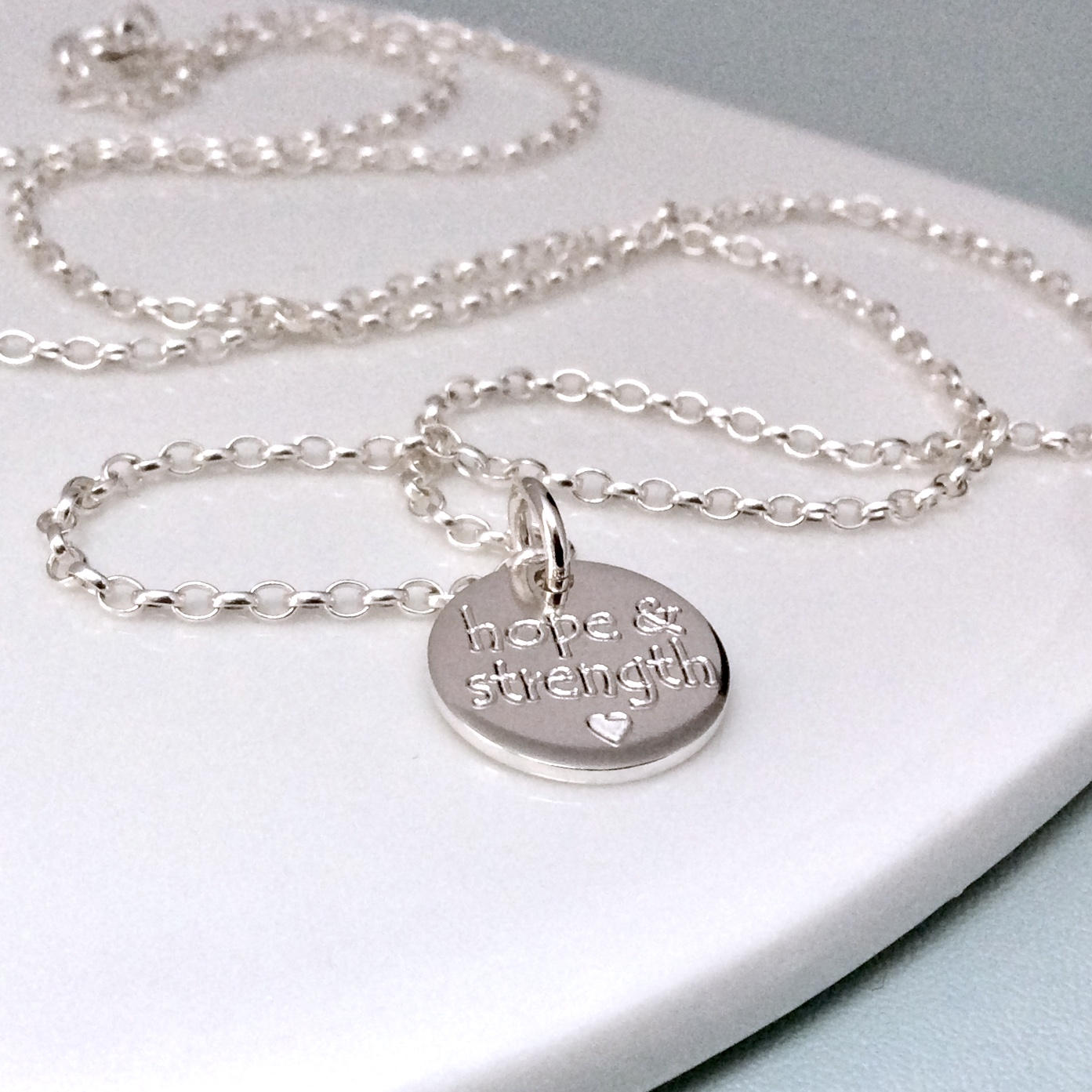 Hope and strength necklace, hope jewellery, motivational gift ...