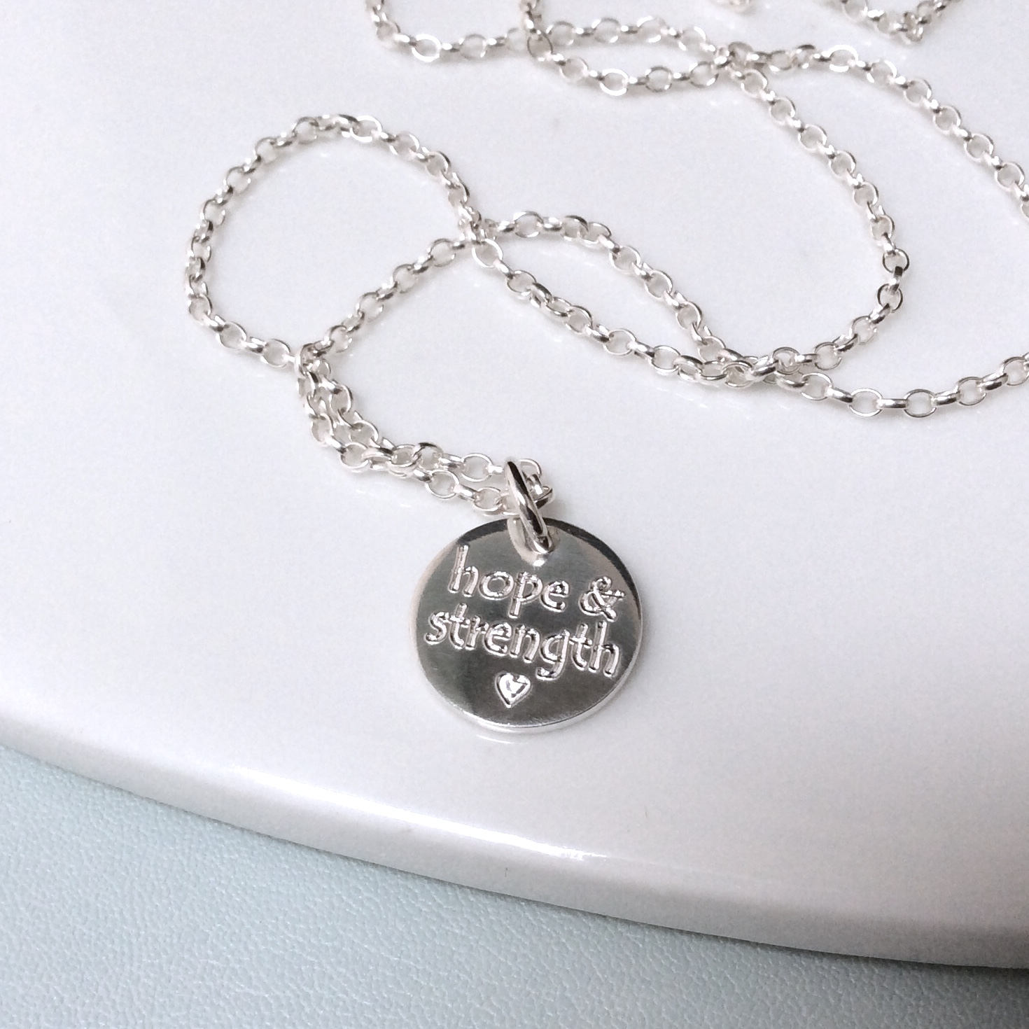 Hope and strength necklace, hope jewellery, motivational gift ...
