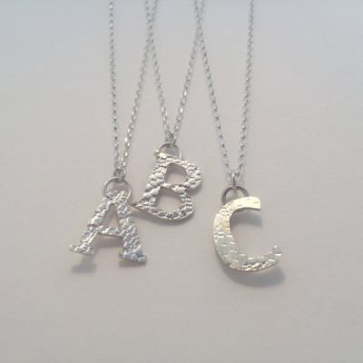 Personalised Monogram Initial Necklace Sterling Silver - All Birthstone™