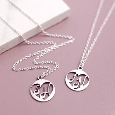 Letter M Necklace | Silver Letter M Pendant | Initial M Necklace ...