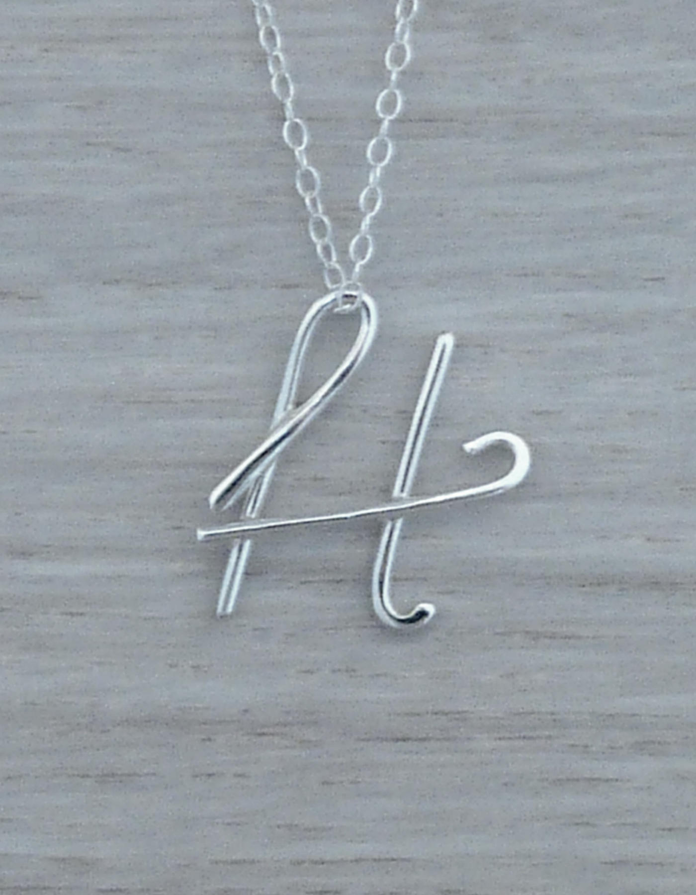 Letter H Necklace, Letter H Pendant, H Initial Necklace, H Initial ...