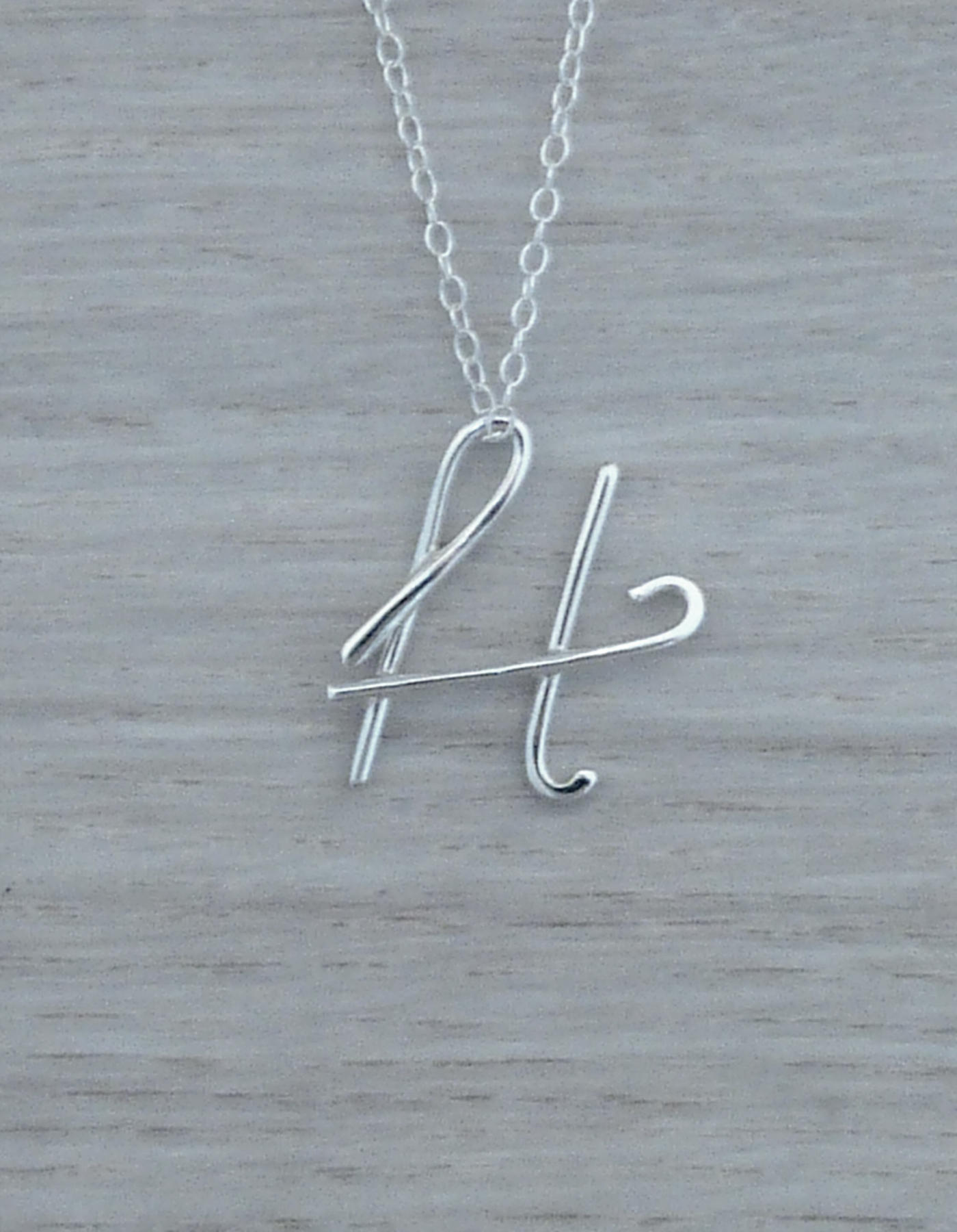 Letter H Necklace, Letter H Pendant, H Initial Necklace, H Initial ...