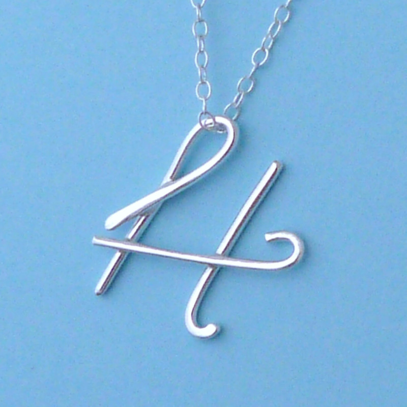 Letter H Necklace, Letter H Pendant, H Initial Necklace, H Initial ...