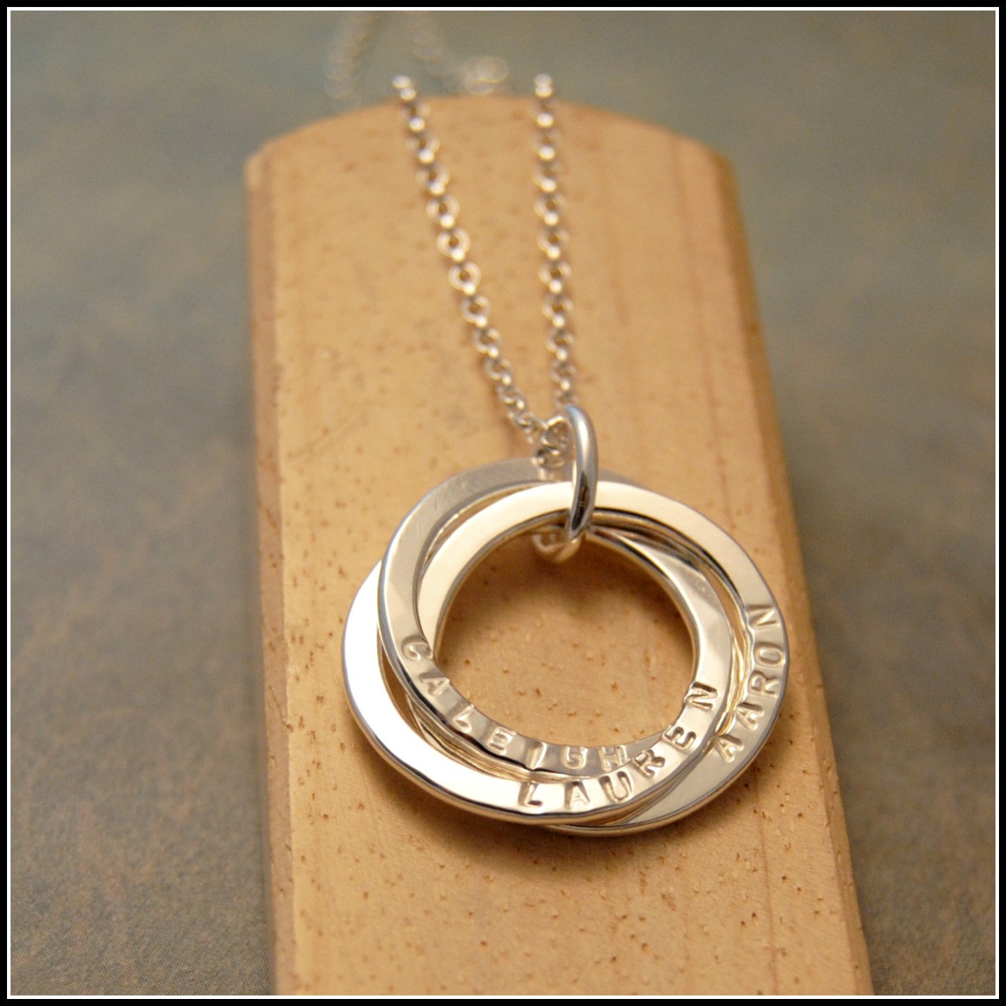 Personalised Names Necklace, Sterling Silver, Family Necklace ...