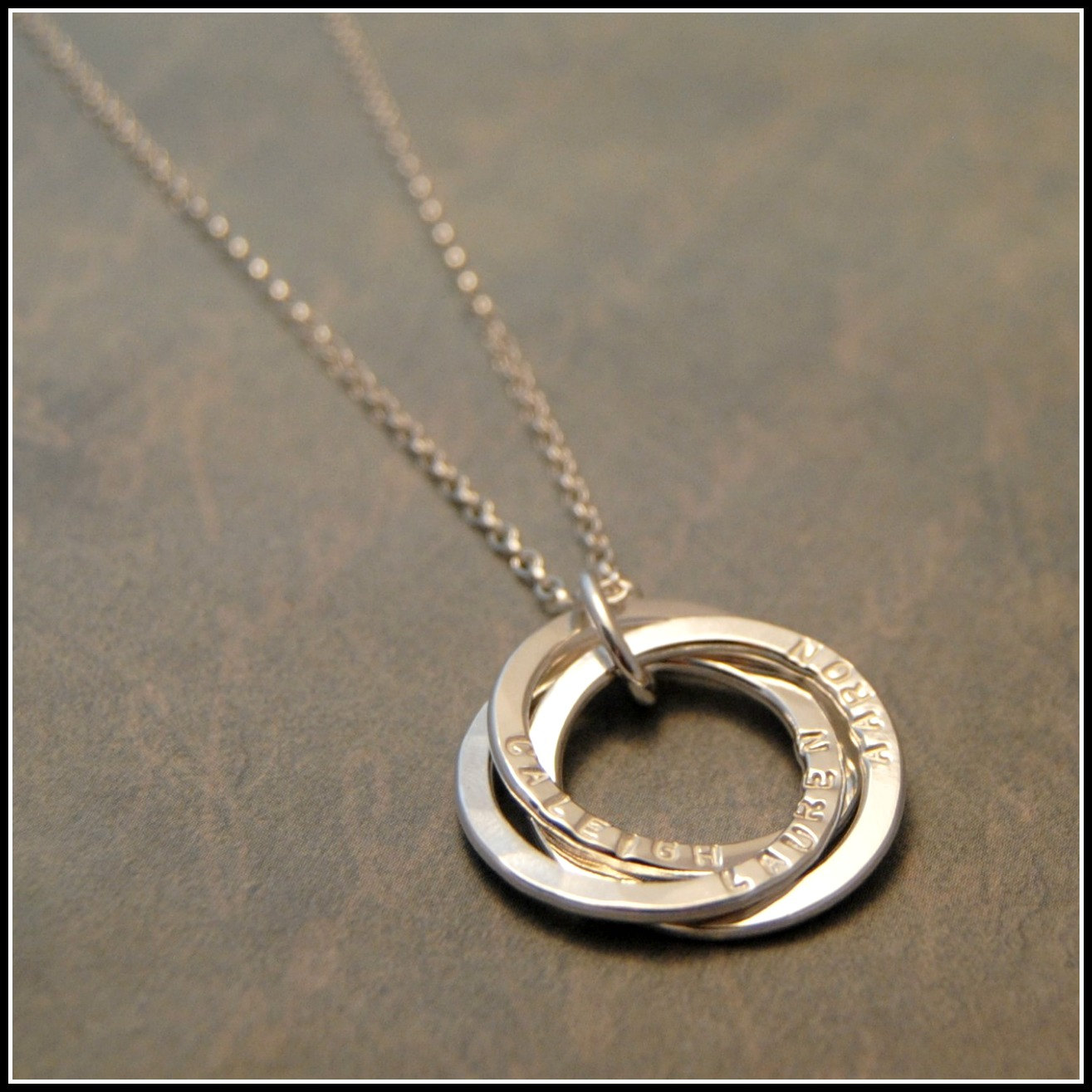 Personalised Names Necklace, Sterling Silver, Family Necklace ...