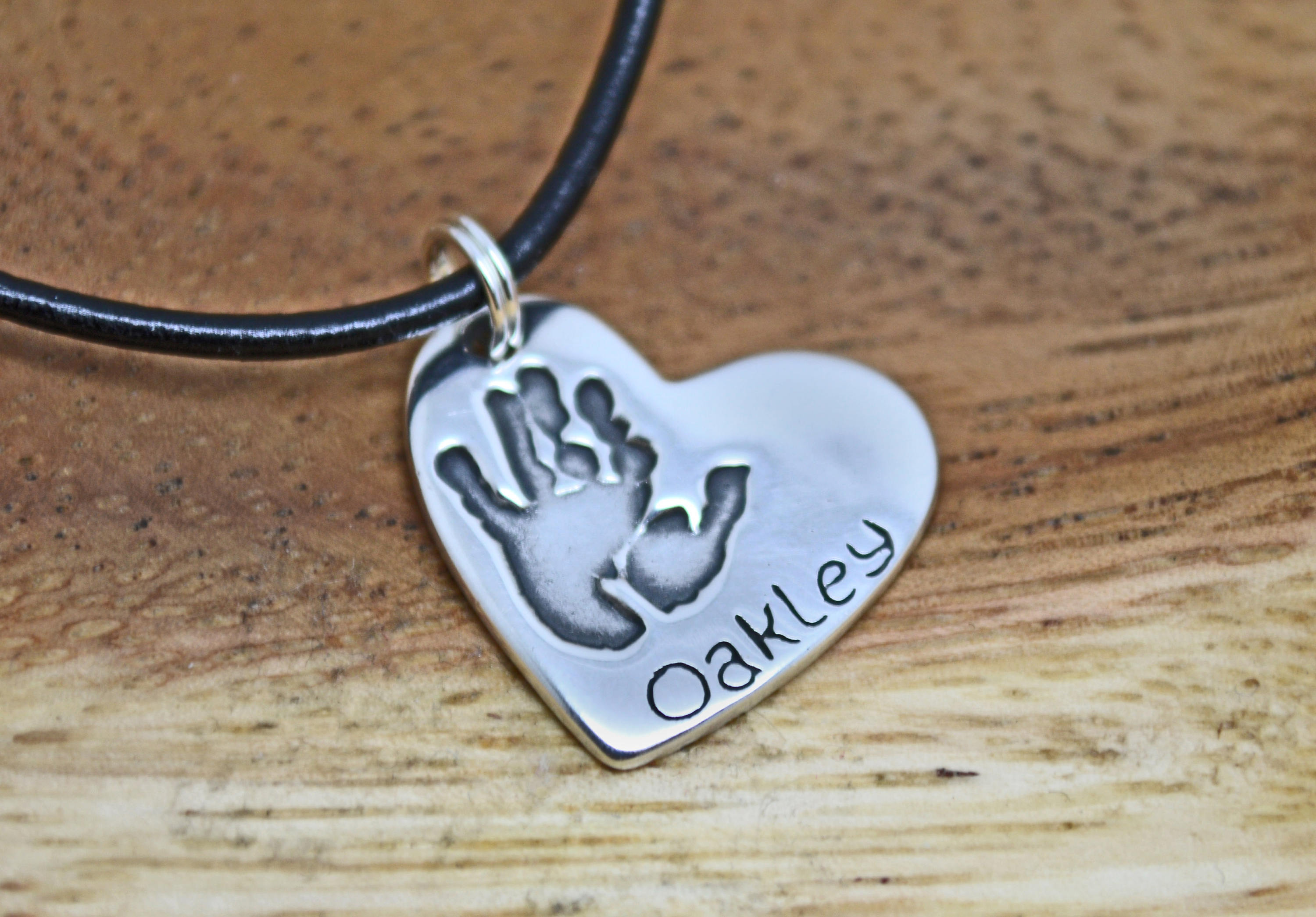 Personalised Necklace, Hand Print Necklace, Handprint Keepsake ...