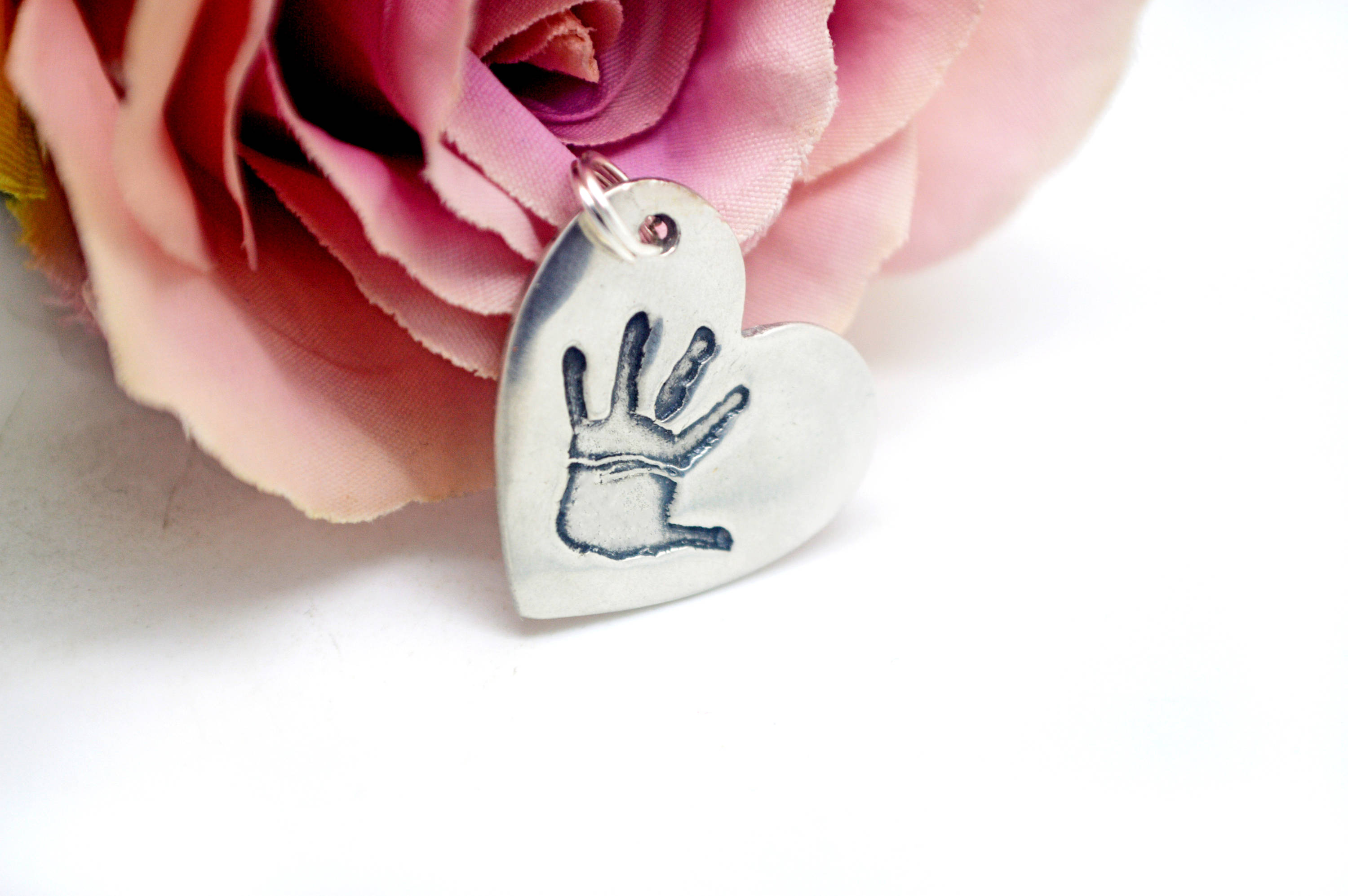 Personalised Necklace, Hand Print Necklace, Handprint Keepsake ...