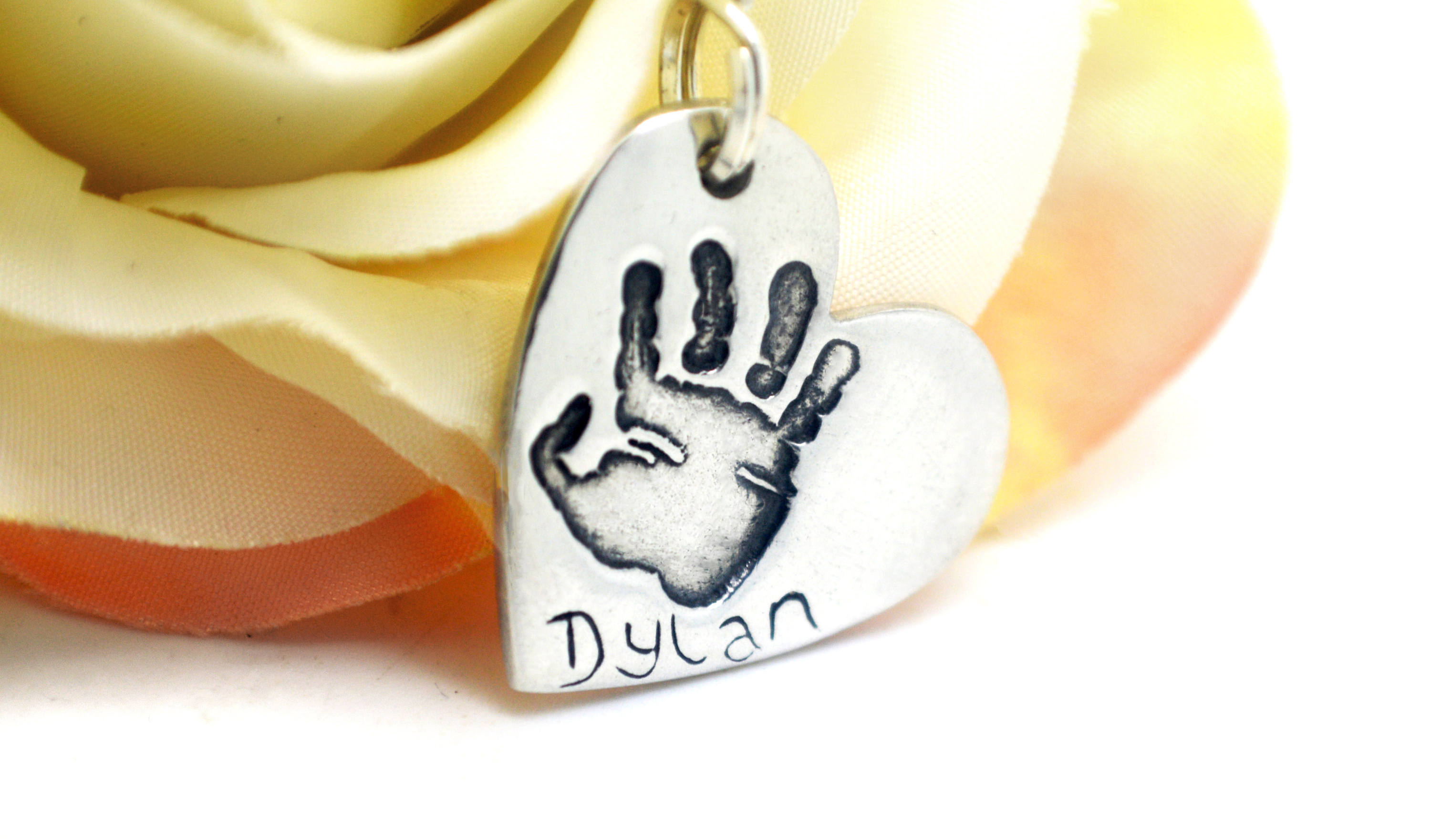 Personalised Necklace, Hand Print Necklace, Handprint Keepsake ...