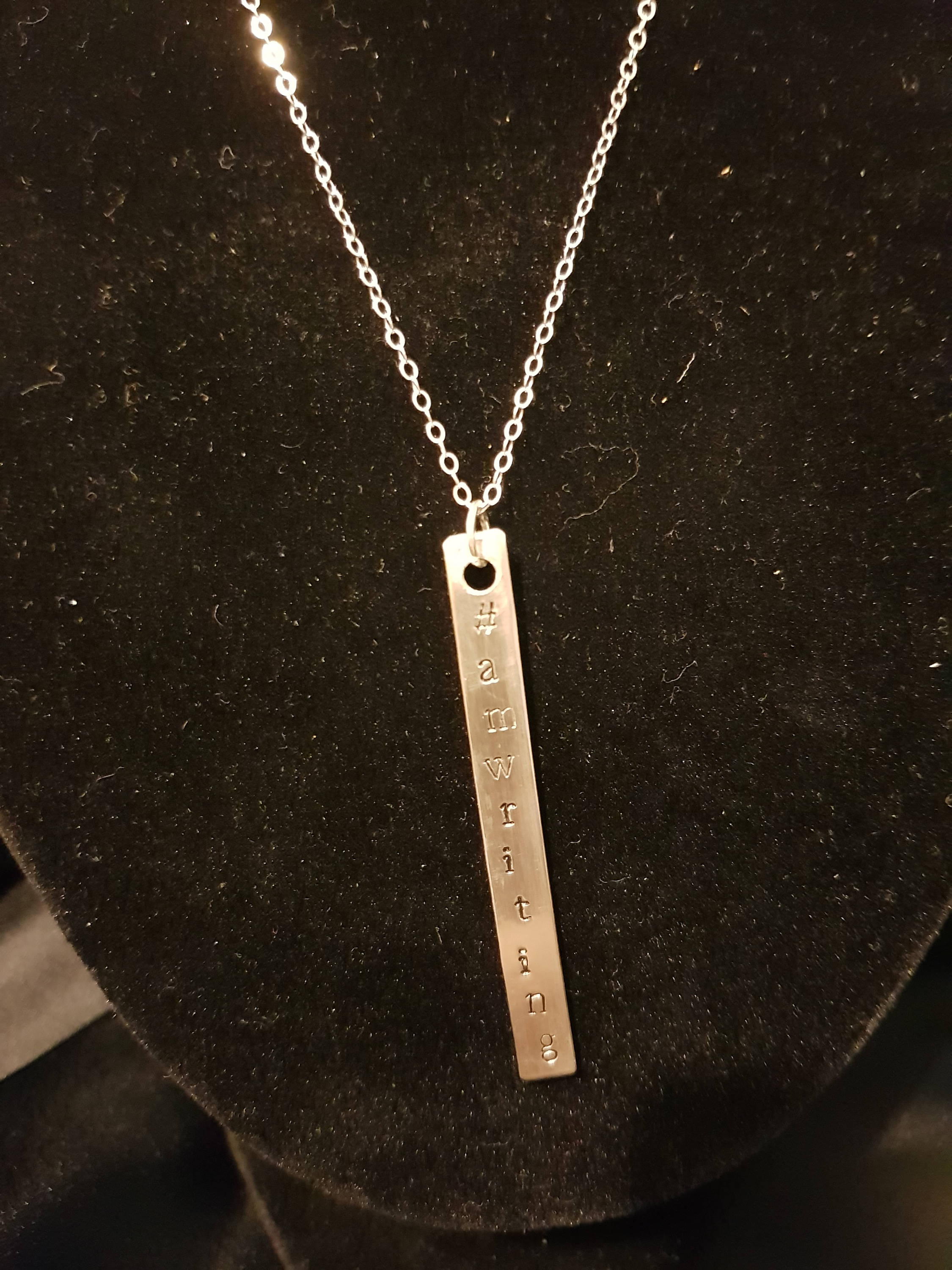 Personalised Sterling Silver Stamped ID Necklace