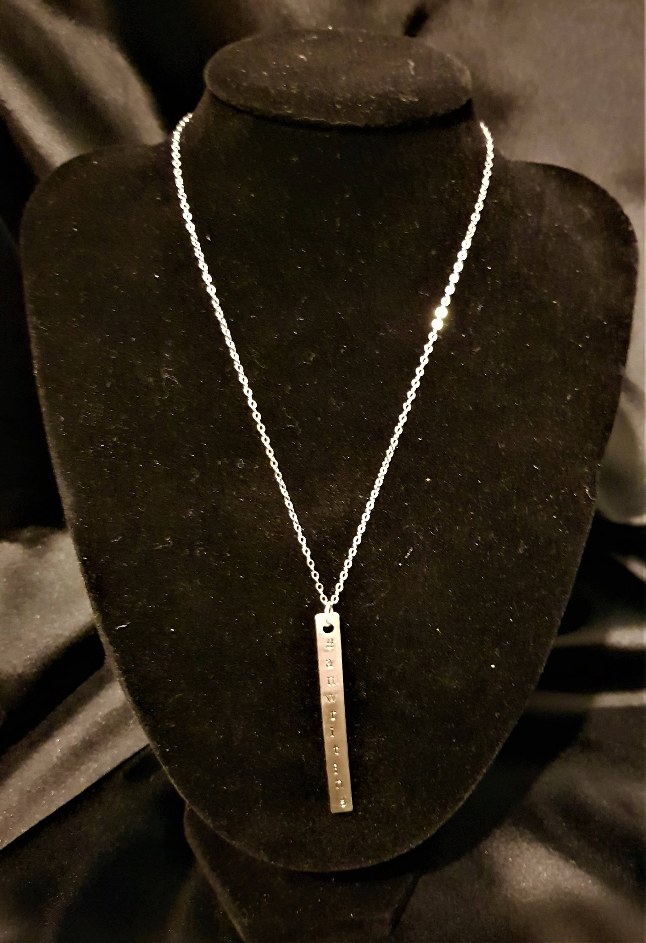 Personalised Sterling Silver Stamped ID Necklace