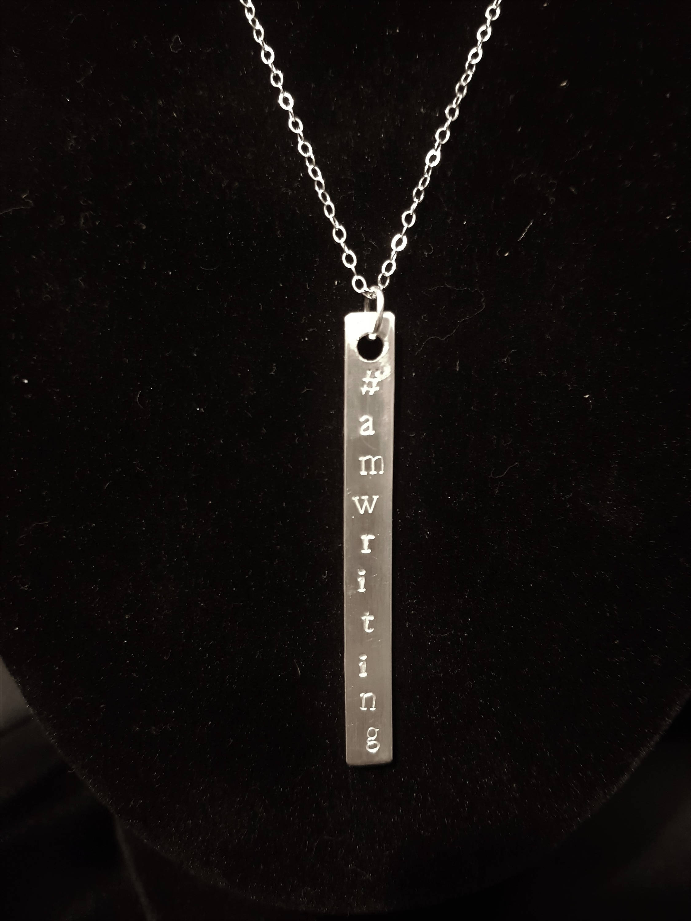 Personalised Sterling Silver Stamped ID Necklace