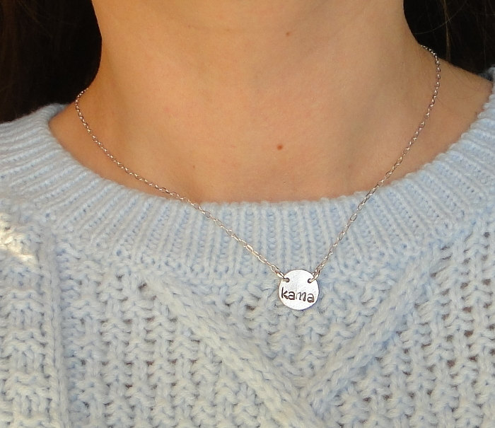 Personalize necklace chain with name Sterling Silver Hand made Custom ...