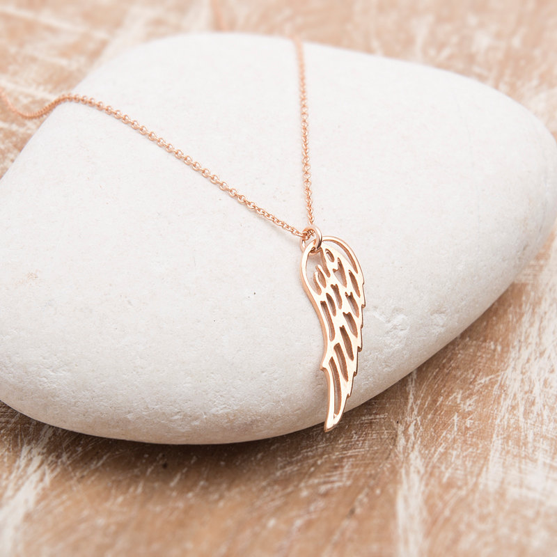 Rose Gold Angel Wing Necklace Necklace/Angel Wing Necklace/Angel Wing