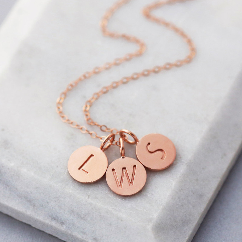 Tiny Letter Necklace | 18k Initial Necklace | Letter necklaces | Dainty ...