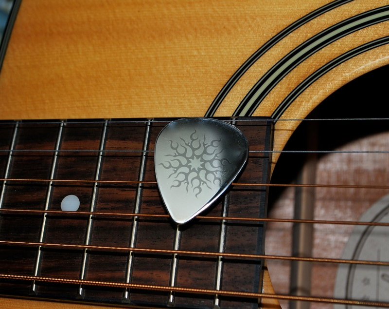 Personalized gifts for Men Unisex sterling silver Guitar Pick with ...