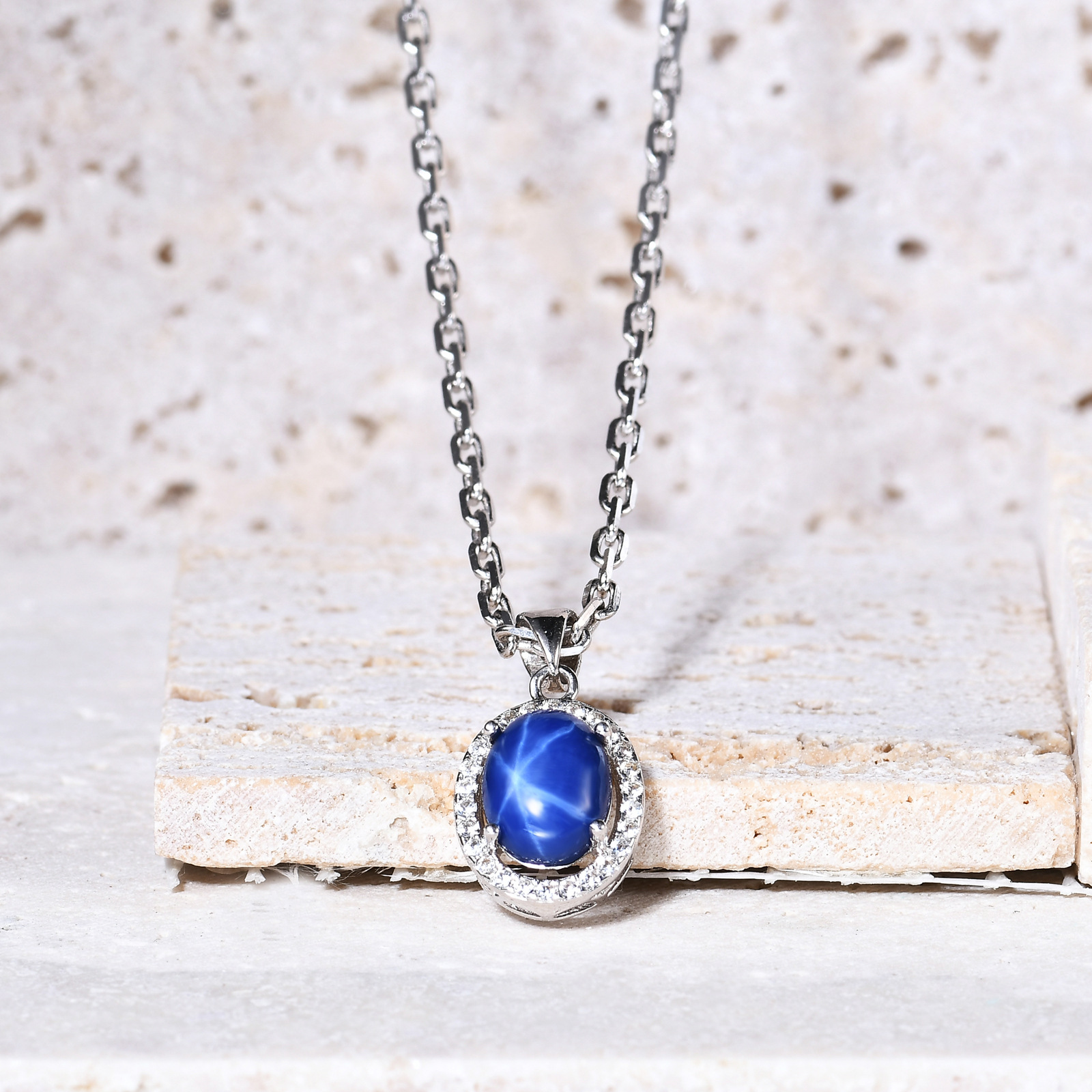 Star Ruby Necklace, Certified Genuine 3.69 Carat Star Ruby Cabochon ...