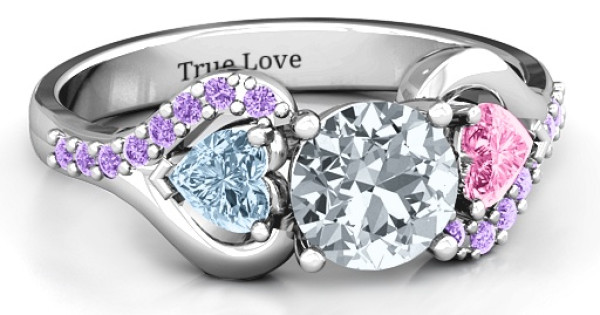 Blast of Love Ring with Accents - All Birthstone™
