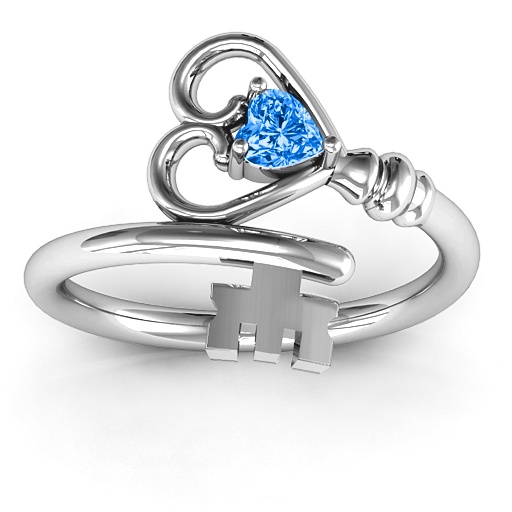 Key to Her Heart Ring - All Birthstone™