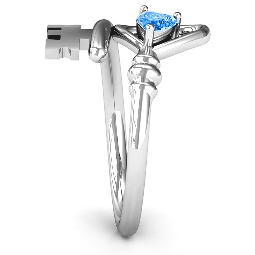 Key to Her Heart Ring - All Birthstone™