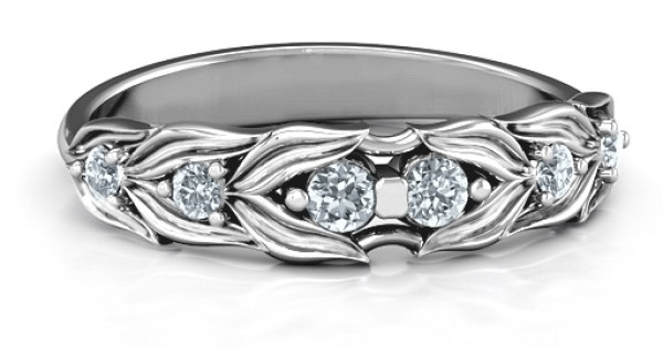 Leaves of Love 6 Stone Ring - All Birthstone™