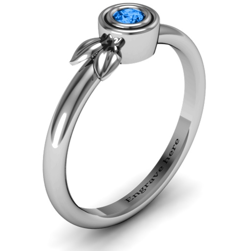Twin Leaf Ring - All Birthstone™