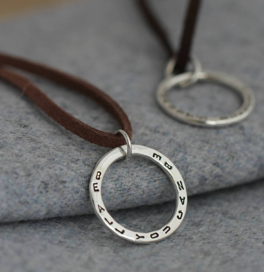 Personalised Circle On Suede - All Birthstone™