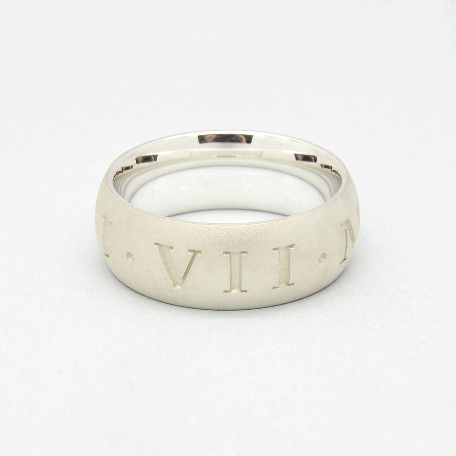 Silver Roman Numeral Ring - All Birthstone™