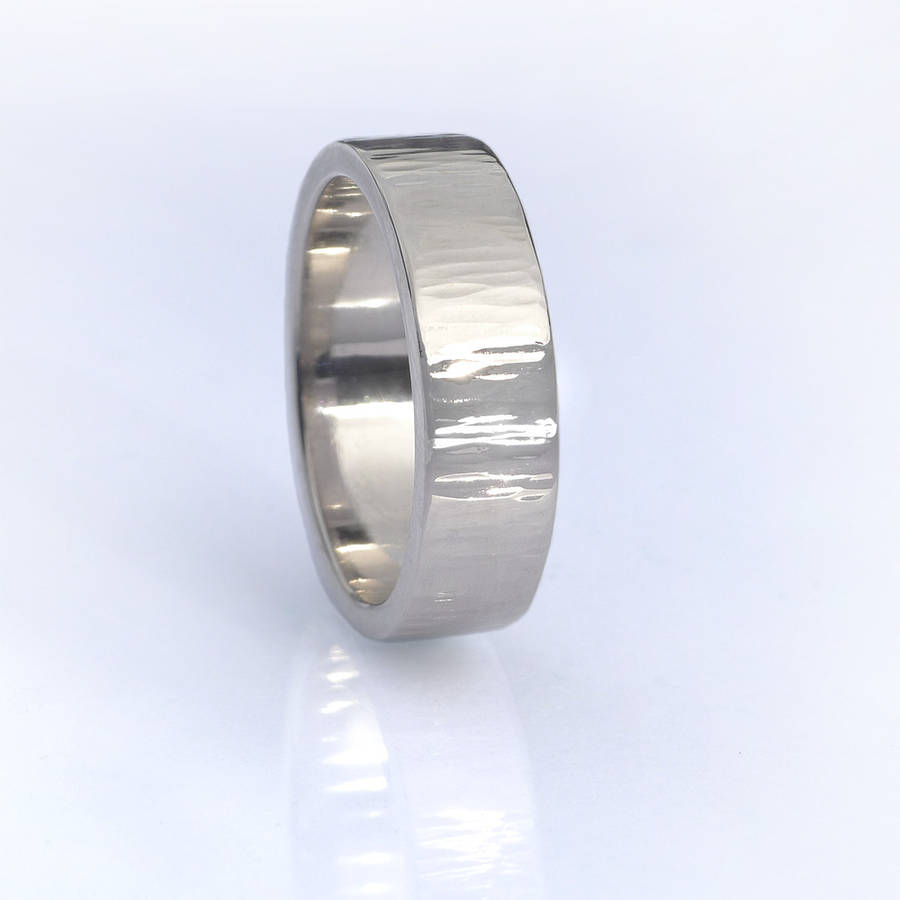 Tree Bark Textured Ring, 18ct Gold - All Birthstone™